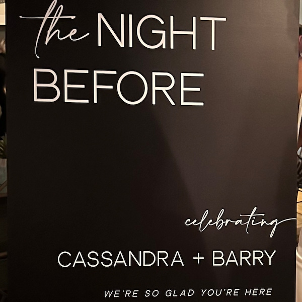 The Night Before Welcome Sign Template, Rehearsal Dinner Welcome Sign ...