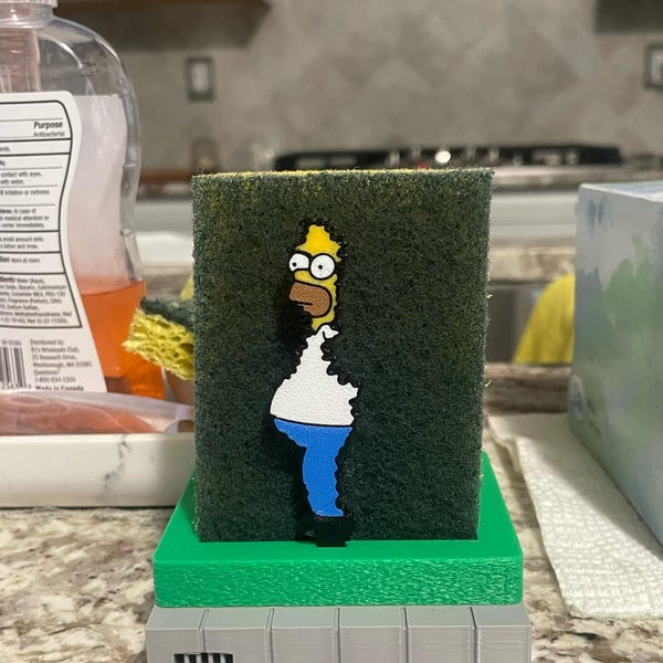 Homer Simpson Sponge Holder - the Simpsons Bush Meme Gift - High ...