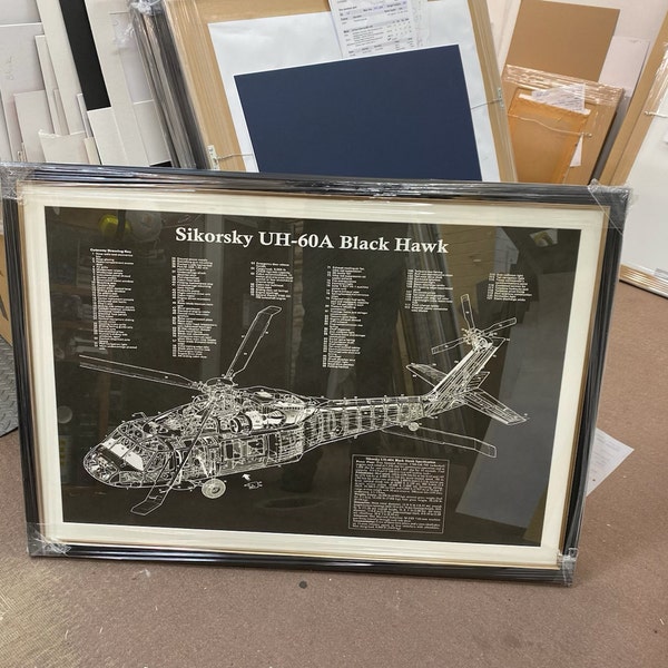 UH-60A Black Hawk Helicopter Print, Sikorsky UH-60A Helicopter ...
