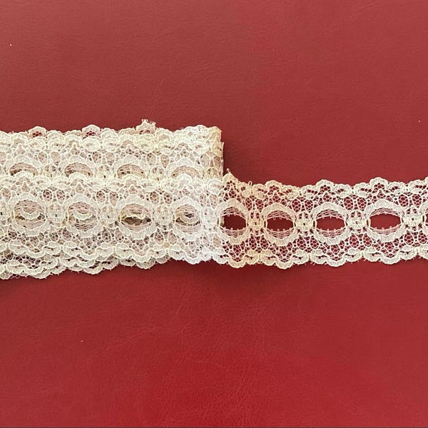 Vintage White French Ladder Lace Trim Entredeux Swiss Trim Made in ...