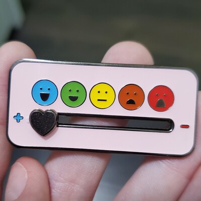 SLIDING ENAMEL PIN Autism Pin, Nonverbal Pin, Mental Health, Chronic ...