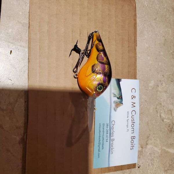 Mardi Craw Custom Painted Crankbait Fishing Lure. Bass Fishing Lures ...