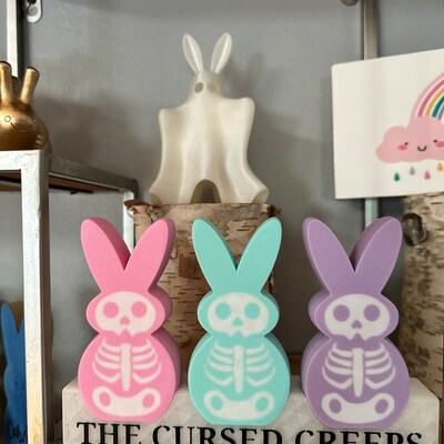 The Cursed Creeps Pastel Easter Skeletons Easterween Decor 3D Printed ...