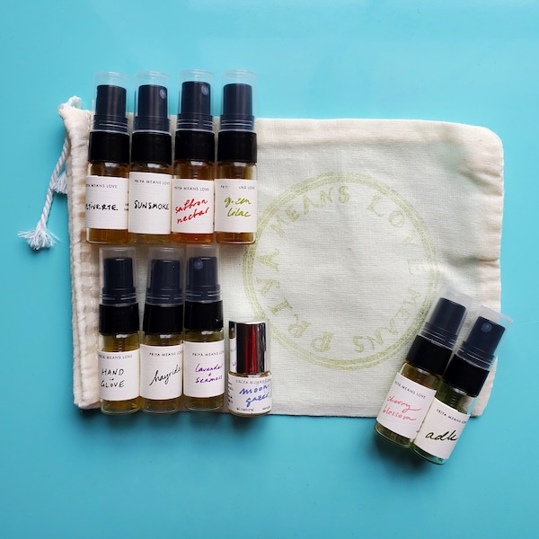 Natural Perfume + Cologne Sample Set - Fresh Organic Unisex Fragrances ...