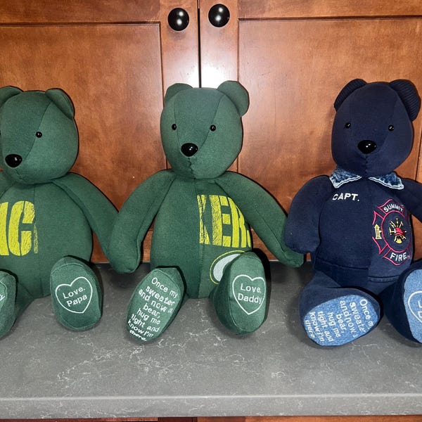 Memory Bear/shirt Bear/keepsake Bear/memorial Bear/memory Stuffed ...