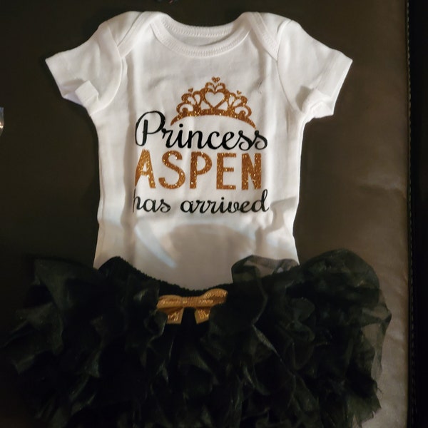 Baby Girl Coming Home Outfit | Personalized Baby Shower Gift | Princess ...