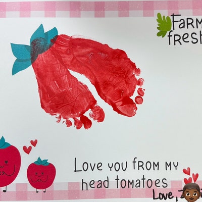 Pear Footprint Art, Preschool Activity, Summer Craft, Crafts for Kids ...