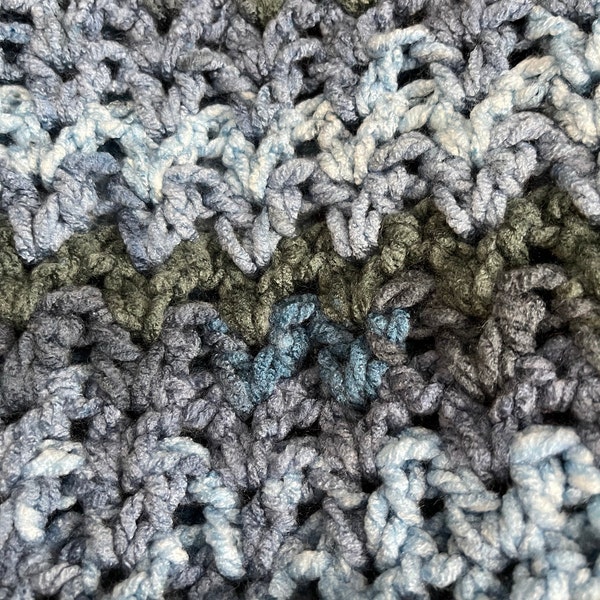 Easy Wavy Crochet Pattern Quick and Easy Crochet Blanket, Crochet ...