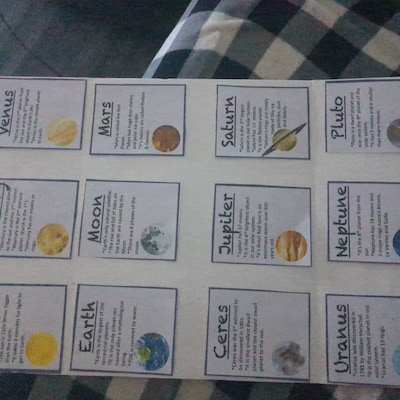 Printable Solar System ID Flash Cards Instant Download Educational ...