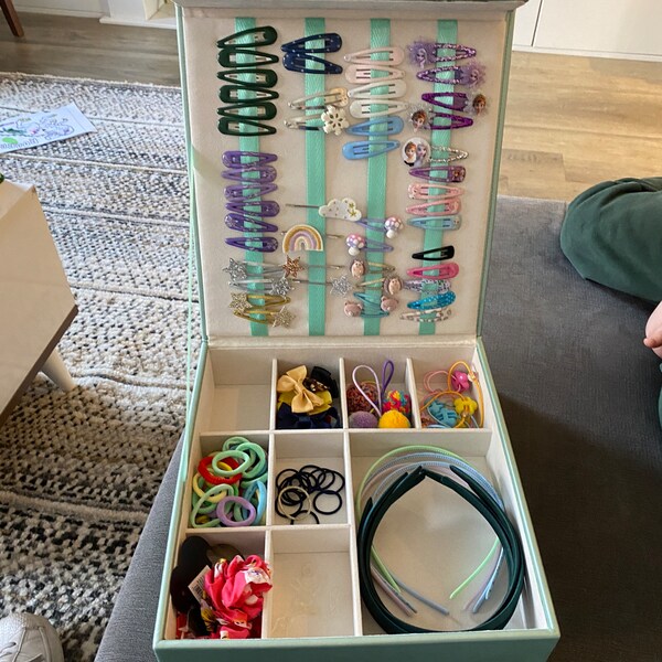 Girl's Hair Accessory Storage Box, Hair Clip Holder, Accessory ...