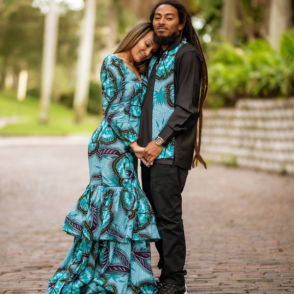 Couple Ankara Set, African Couple Anniversary Set, African Wedding ...
