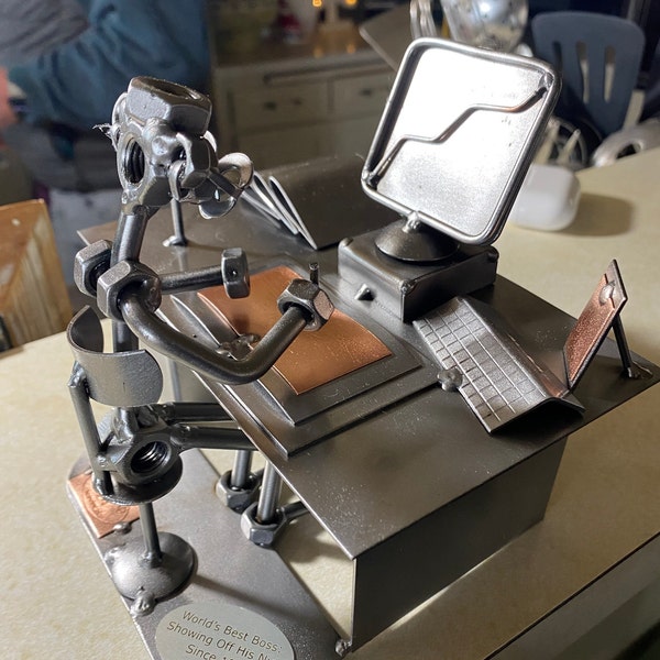 Nuts and Bolts Sculpture "computer" - Handmade Ornament Figurine - Etsy