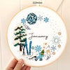 JANUARY Monthly Series Wreath Embroidery Pattern & Guide - DIY Digital ...