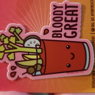 Funny Bloody Mary Vinyl Sticker bloody Great Foodie Stickers, Alcohol ...