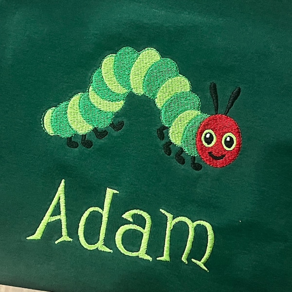 Caterpillar Machine Embroidery Design, Fill Stitch, Cute Caterpillar ...