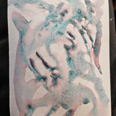 Handmade Blue Mist Granulating Watercolor - Etsy