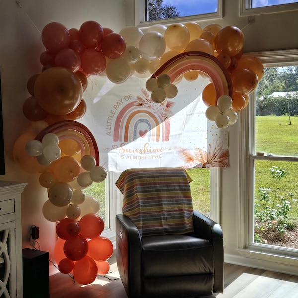 Baby in Bloom Baby Shower Decorations for Girl - Balloon Arch Garland ...