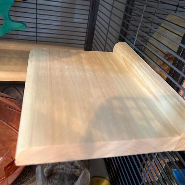 Natural Kiln Dried Pine Ledge Perch With Scatter Poop Guard - Choose ...