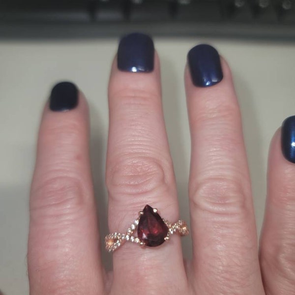 Red Ruby Ring, Oval Cut Ruby, 925 Sterling Silver, Purpose Ring, Ruby ...