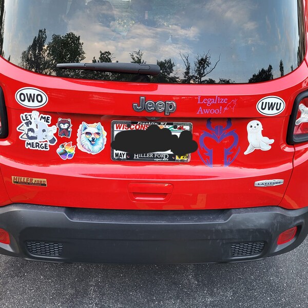 Furry Oval Sticker - Owo | Uwu | Awoo | Blep | Boop | Mlem - Etsy