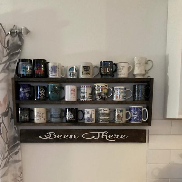 Coffee Cup Holder - Been There - Coffee Cup Rack Hook - You Are Here ...