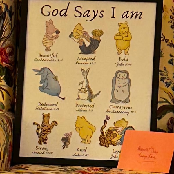 Christian Classic Winnie the Pooh Poster for Nursery Wall Art for Kids ...