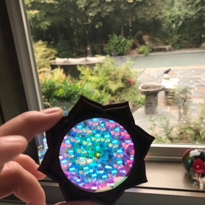 Festival Accessory. Rave Necklace. Shining Pendant. Rainbow Maker ...