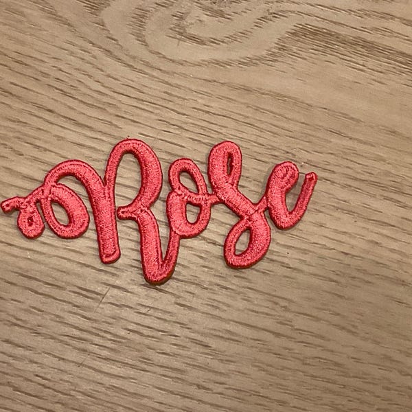 Custom Embroidered Name Iron on Patch Script Font Personalized Your Name Embroidery Applique ...