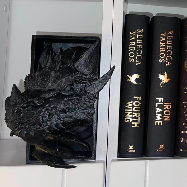 Devil/ Tiefling Book Nook, D&D 3d Printed Fantasy Book Shelf Décor and ...