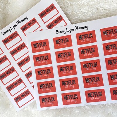 Netflix/binge-watch Planner Stickers - Etsy