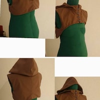 Hooded Half Vest Sewing Pattern, LARP Rogue Pattern, Medieval Villain ...