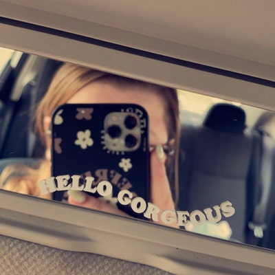 Car Mirror Decal, You Look Good Car Mirror Sticker, Rear View Mirror ...
