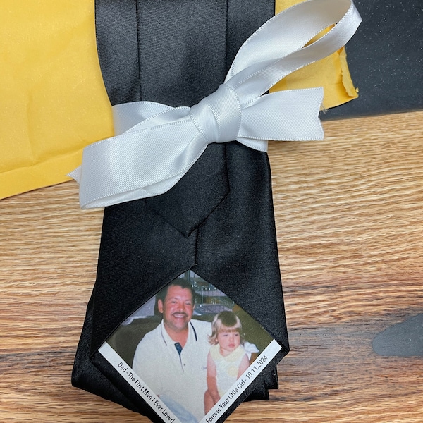 Custom Photo Tie Patch Father of the Bride Groom Gift Neck Ties for ...