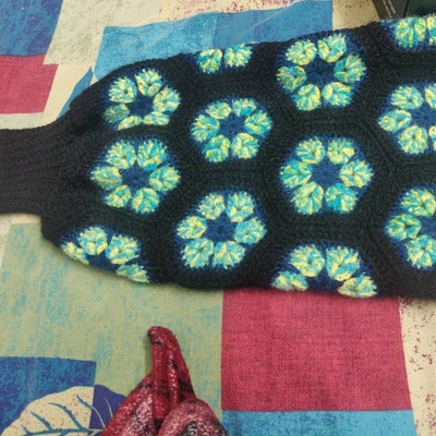 Crochet Pattern, Crochet African Flower Sweater PDF Pattern, Chunky ...