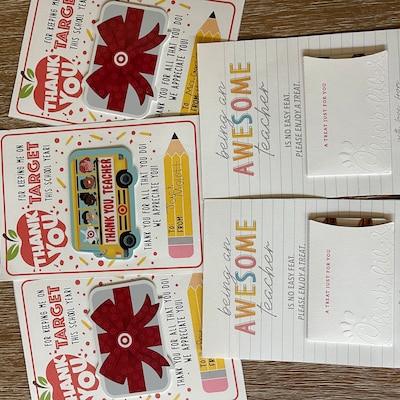 Printable Teacher Gift Card Holder, Teacher Appreciation, Personalized ...