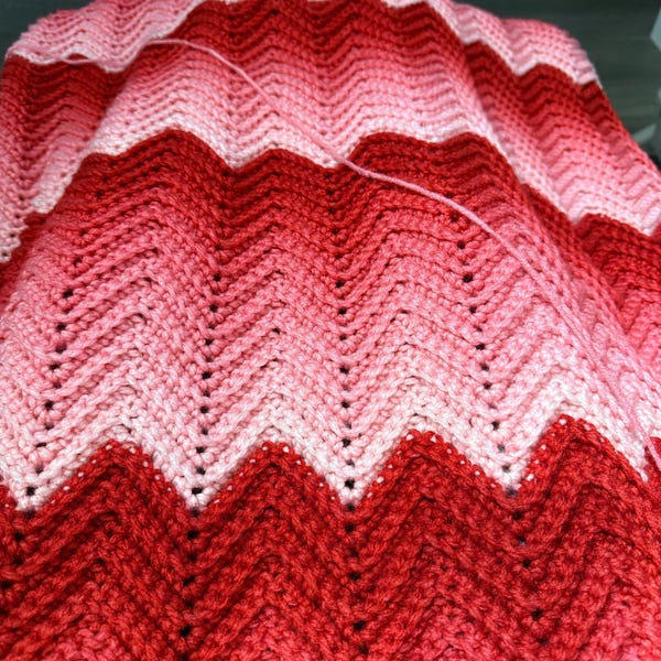 Ridged Chevron Afghan Pattern, Crochet Pattern, Instant Download - Etsy ...