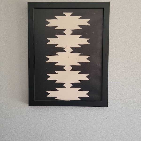 Aztec Pattern Wall Art, Southwest Artwork, Boho Western Wall Prints ...