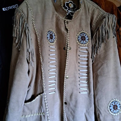 Native American Suede Leather Black Jacket, Handmade Cowgirl Style ...