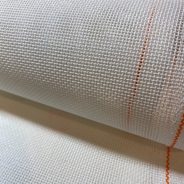 Interlock Blank Needlepoint Canvas WHITE Orange-line Zweigart 40" X 1 ...