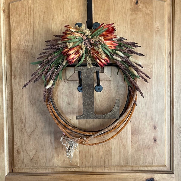 The Wild West Rope Wreath, Floral Rope Wreath , Western Rope Wreath ...