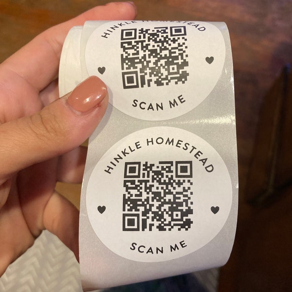 Custom QR Code Package Sticker, Custom Text Stickers, Business Stickers ...