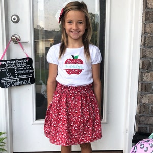 Girl's Kindergarten outfit first day of Kindergarten | Etsy