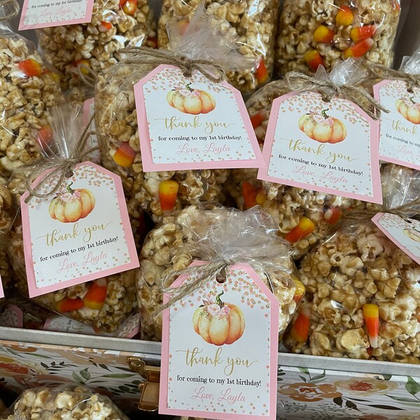 EDITABLE Pumpkin Favor Tags, Thank You Tags, Gift Tags, Baby Shower ...