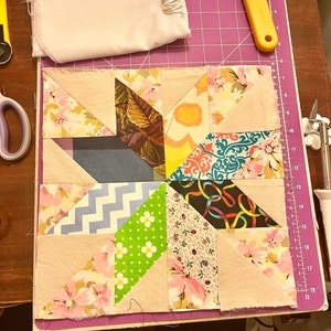 Pineapple Quilt Block Pattern FPP PDF Pineapple Small - Etsy