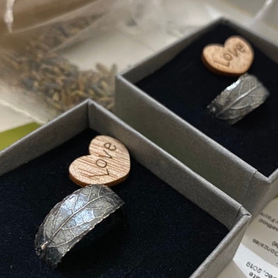 Leaf Ring-two Leaf Ring-unisex Leaf Ring-nature Jewellery - Etsy