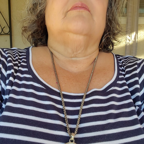 Old Coin Necklace, Silver European Coin Pendant Jewelry, Rolo Chain ...