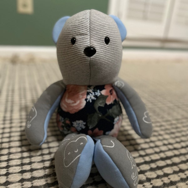 PDF Bailey Bear Memory Bear Sewing Pattern, Beginner Memory Bear Sewing Pattern, Video Tutorial ...
