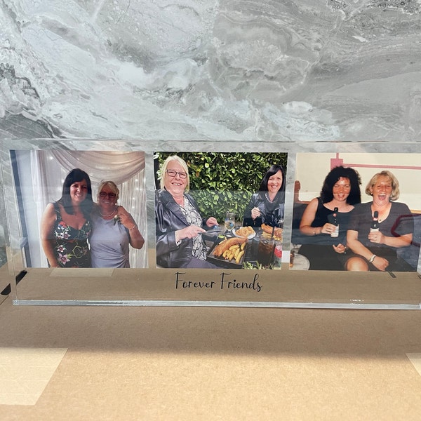 Personalised Triple Collage Family Photo Plaque – Acrylic Gift - Etsy UK