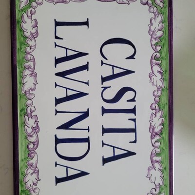 Green Italian House Number Tile, Signs for Home, Personalized Tile ...