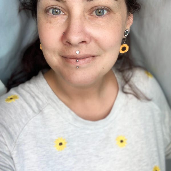 SUNFLOWER Earrings Cottagecore Earrings Flower Earrings Sunflowers Orange Daisy Dangley Earrings ...